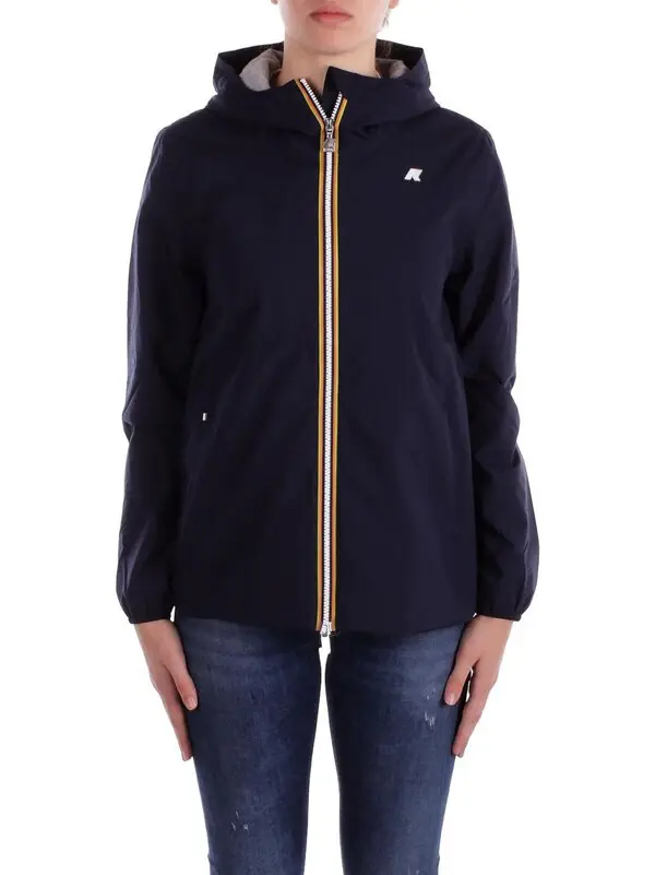 K-WAY Hooded Zip Up Jacket - Blue
