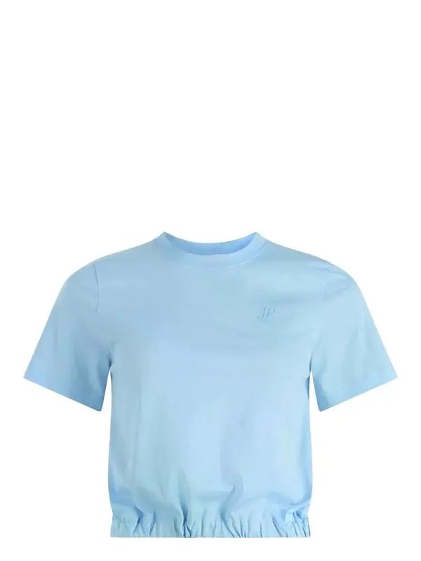 Patou Open-back Organic-cotton T-shirt - Blue