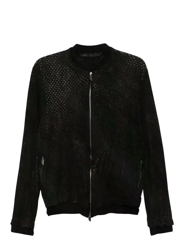 SALVATORE SANTORO Perforated Jacket - Black