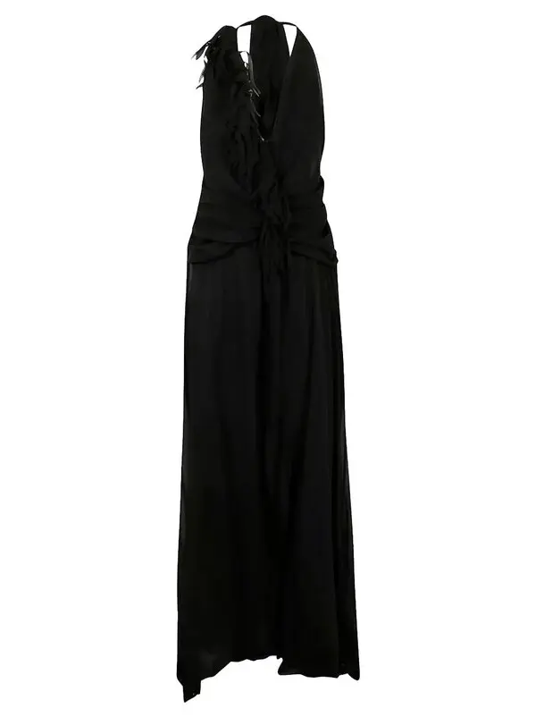 Blumarine Halterneck Maxi Dress - Black
