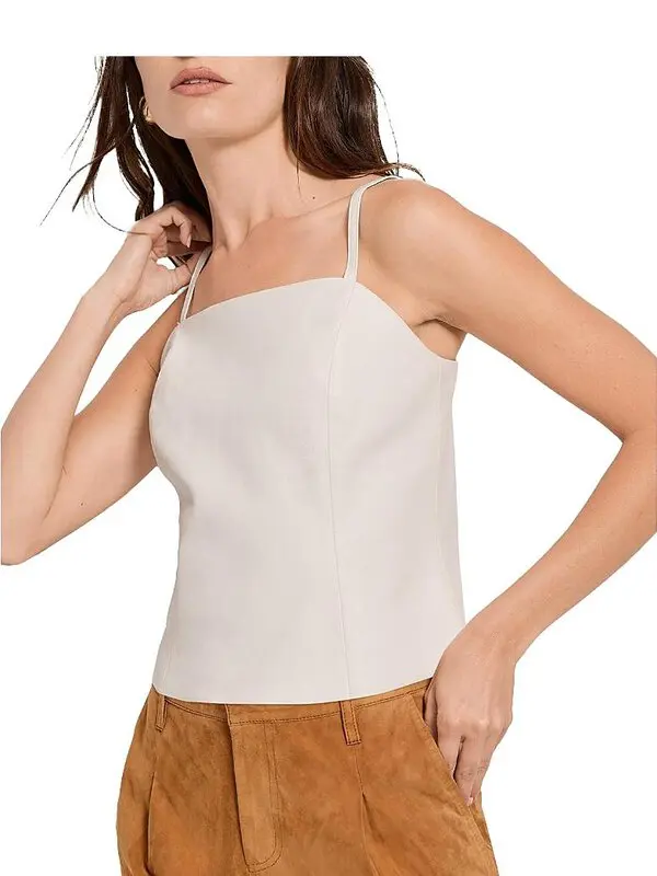 AS By DF Penny Recycled Leather Cami Top - Buttercream