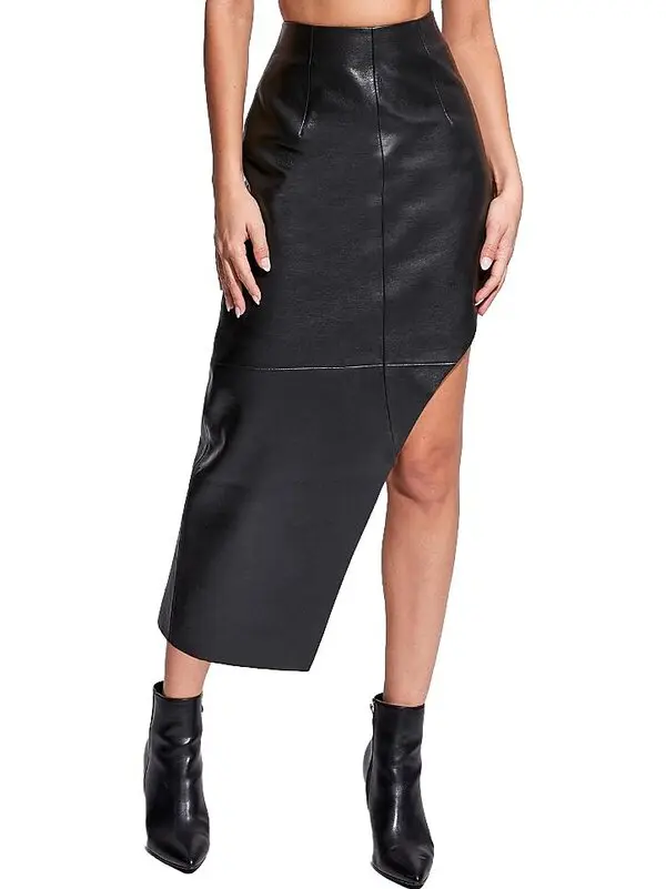AS By DF Fallon Recycled Leather Skirt - Black