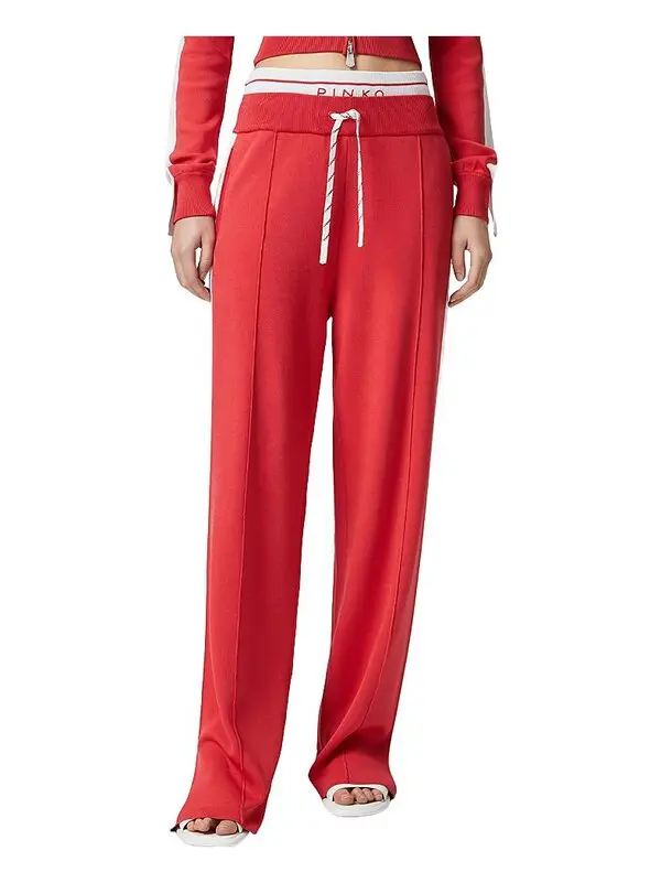 Pinko Marsicano Drawstring Pants - Red/white