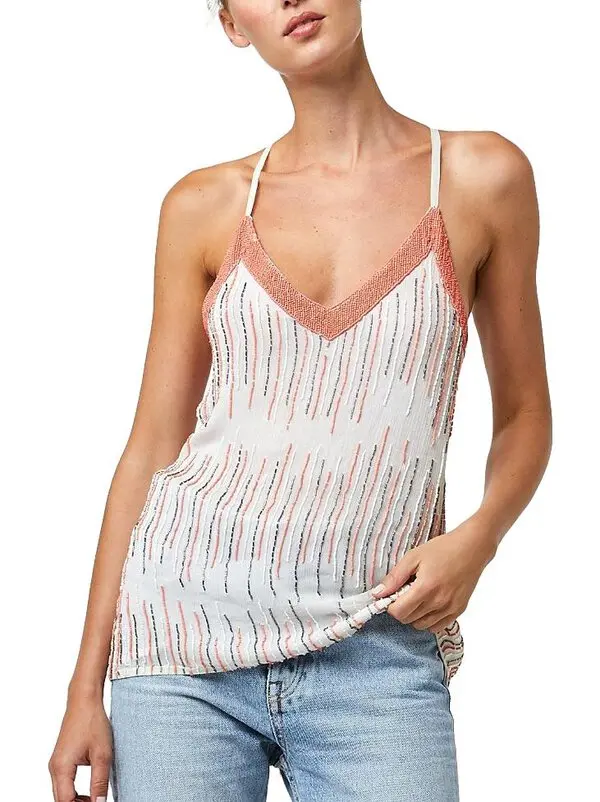 AS By DF Ibiza Beaded Cami - White