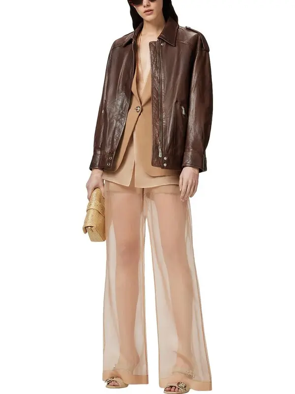 Pinko Gallina Jacket - Brown Wood Thrush
