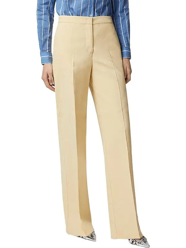 Pinko Jacopone Straight Leg Trousers - Cane Yellow