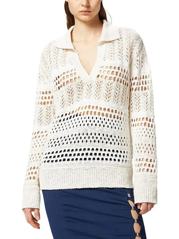 Pinko Gorzano Knit Sweater - White/white