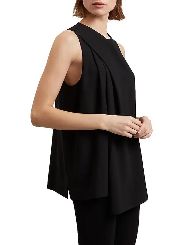 Ted Baker London Icana Draped Sleeveless Top - Black