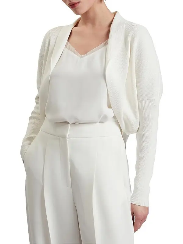 Ted Baker London Sculptured Rib Knit Cardigan - Ivory