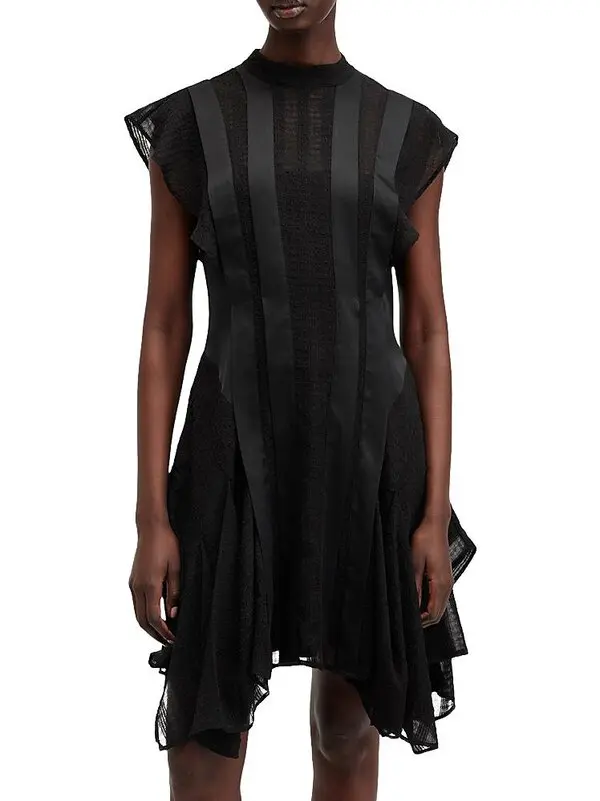 ALLSAINTS Fleur Textured Dress - Black