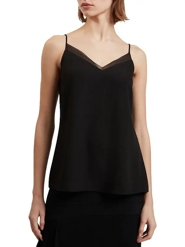 Ted Baker London Chiffon Trim Camisole - Black