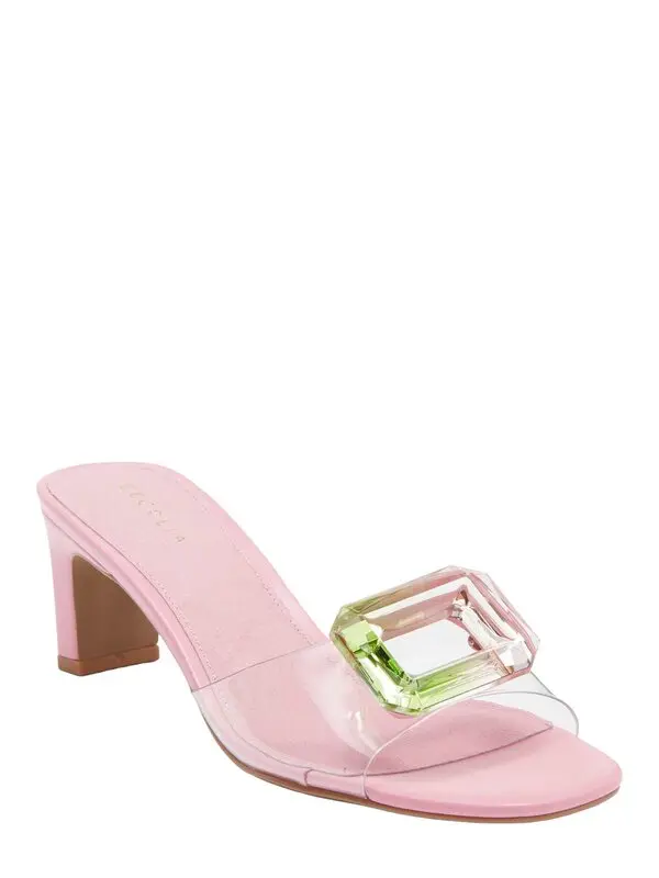CECILIA NEW YORK Park Avenue Jewel Detail Sandals - Pink Fondant