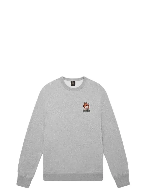 OVO Hot Skulls Crewneck Sweatshirt - Heather Grey