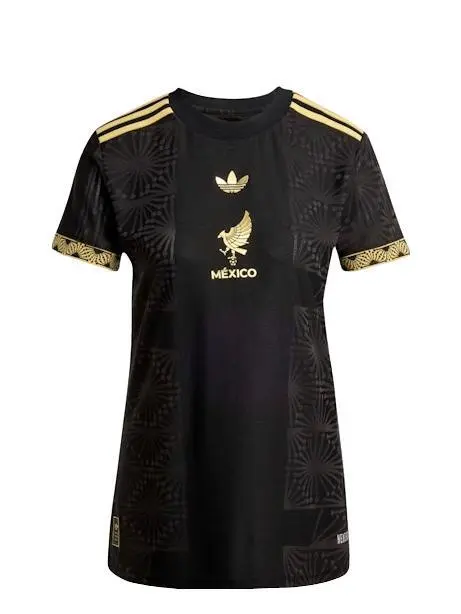 Adidas Mexico 25 Gold Jersey - Black