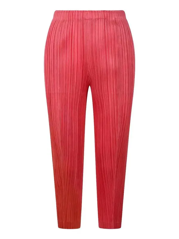 Issey Miyake Pleated Cropped Trousers - Pink
