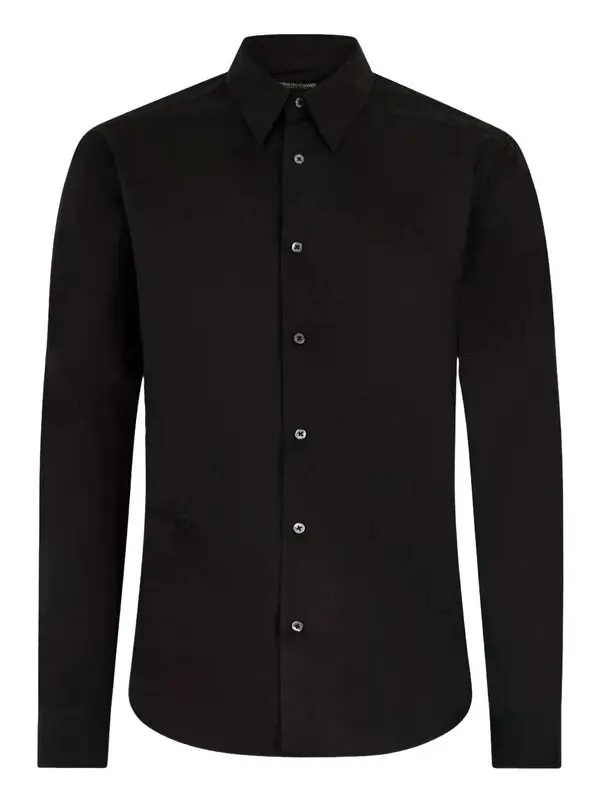Roberto Cavalli Poplin Shirt - Black