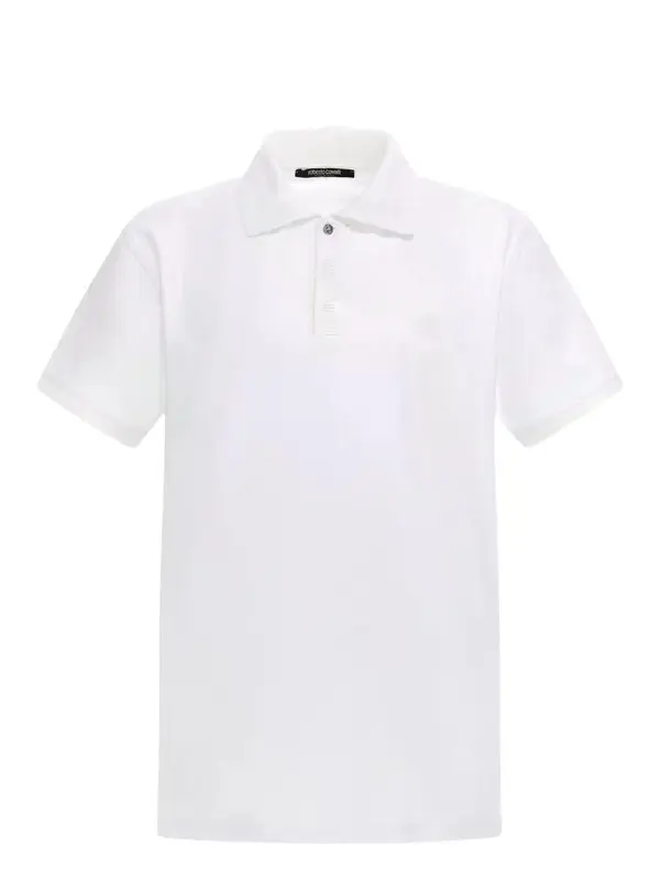 Roberto Cavalli Logo-embroidered Polo Shirt - White