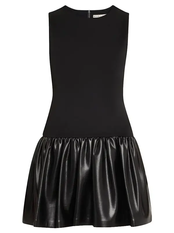 Alice + Olivia Ella Combo Mini Dress - Black