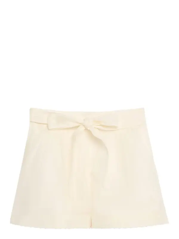 Zimmermann Dawning Beaded Tuck Shorts - Ivory