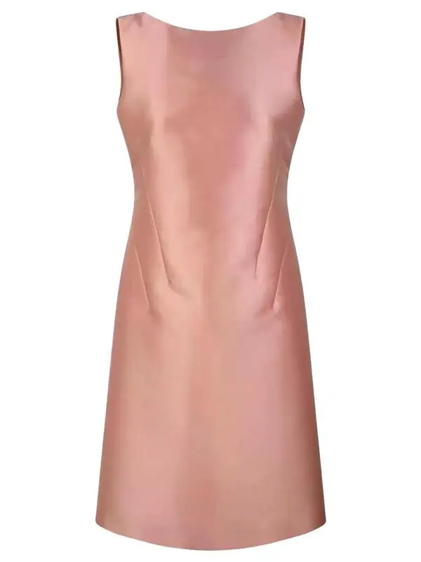 Alberta Ferretti Satin Back-bow Dress - Pink