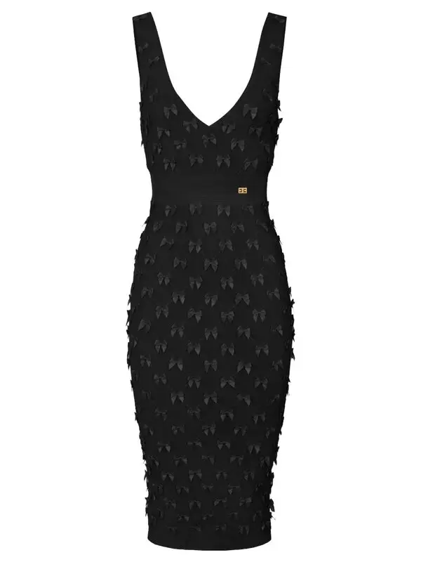 Elisabetta Franchi Bow-detailing Midi Dress - Black