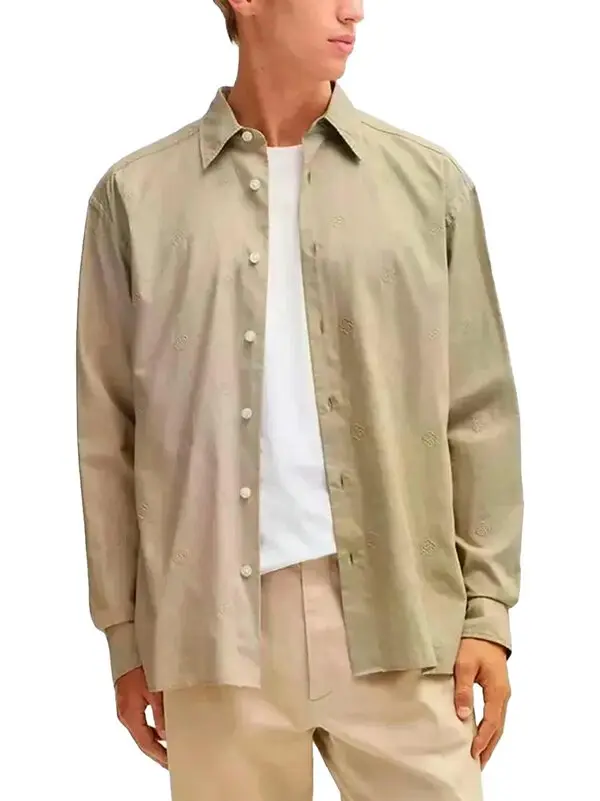 BOSS Cotton Shirt - Neutrals