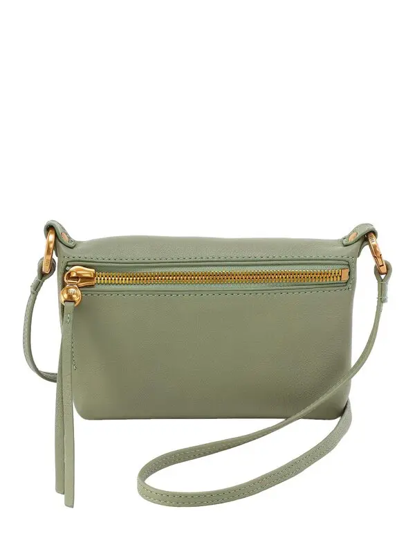 Hobo Run About Leather Crossbody Bag - Watercress