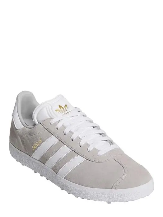 Adidas Gazelle Spikeless Golf Shoes - Grey Two/ White/ Gold