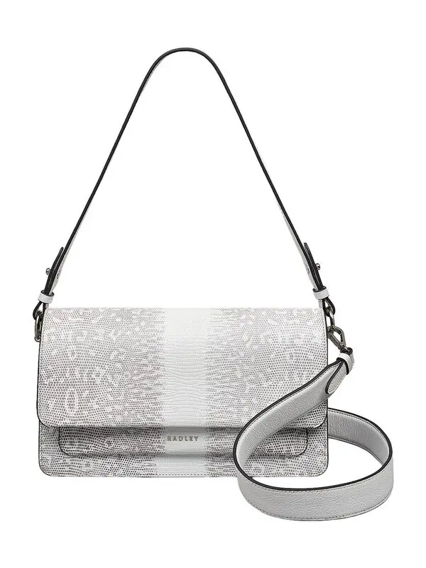 RADLEY Leather Lane Flapover Shoulder Bag - Bright White