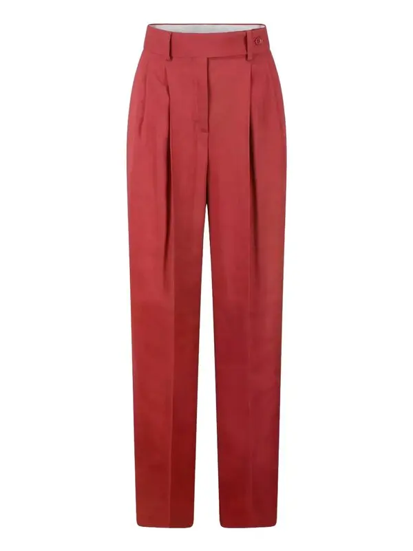 Alberta Ferretti Pleated Wide-leg Trousers - Pink