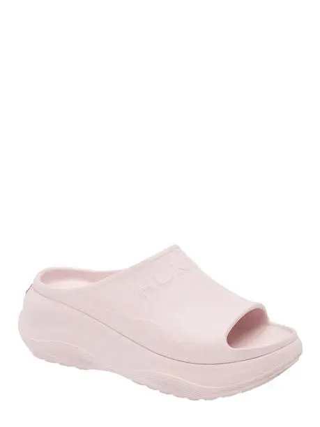 Hunter Haddie Platform Slide Sandal - Light Pink