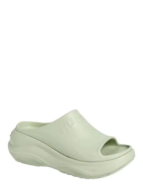 Hunter Haddie Platform Slide Sandal - Medium Green