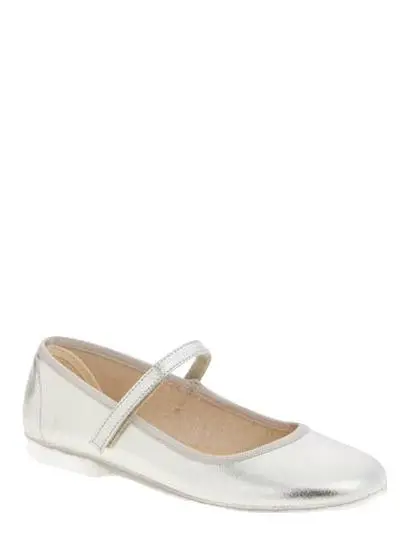 CHILDRENCHIC Mila Mary Jane Flat - Silver
