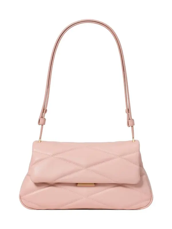 Kate Spade New York Grace Diamond Quilted Leather Shoulder Bag - Rose Smoke