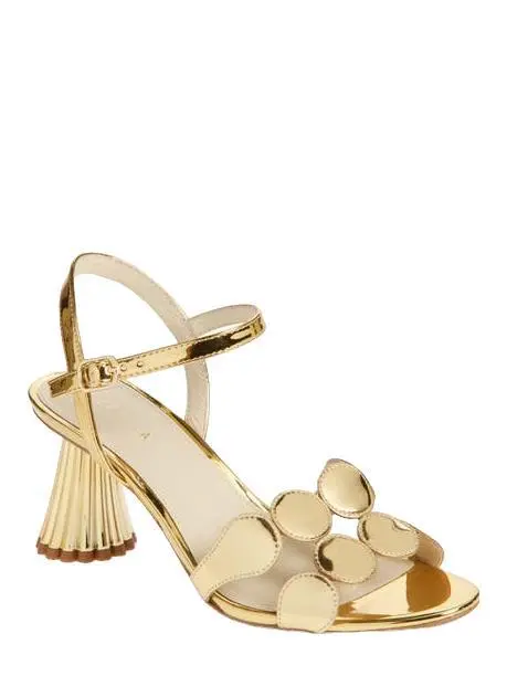 CECELIA NEW YORK Peter Ankle Strap Sandal - Gold