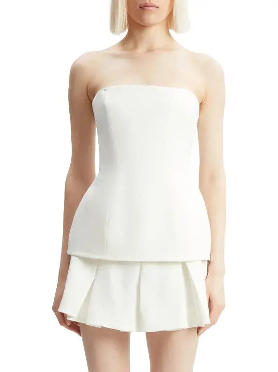 Bardot Helenialongline Strapless Crepe Top - Orchid White