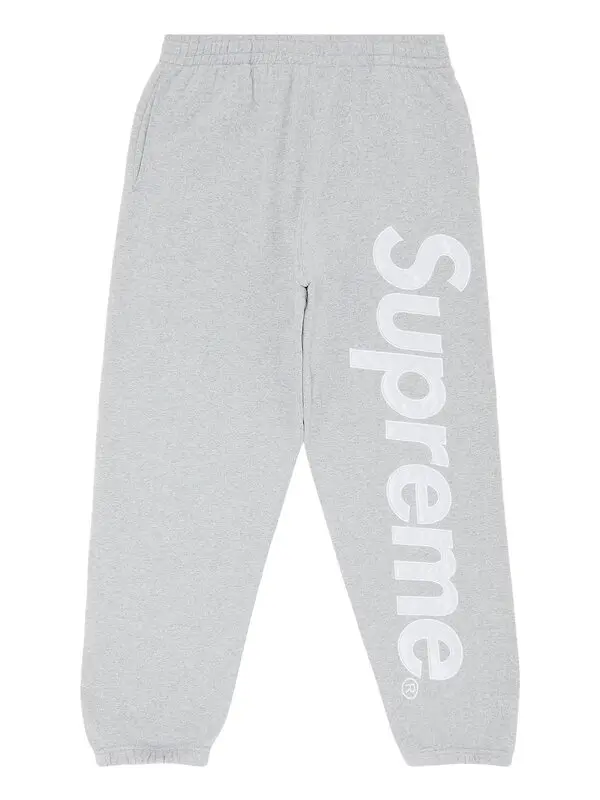 Supreme Satin Appliqué Sweatpant - Grey