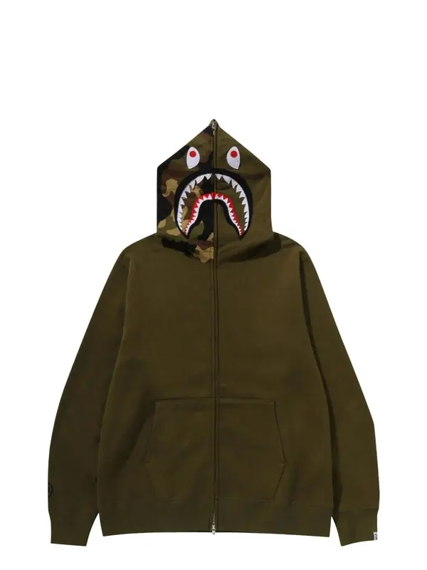 BAPE 1st Shark Full Zip Hoodie - Green