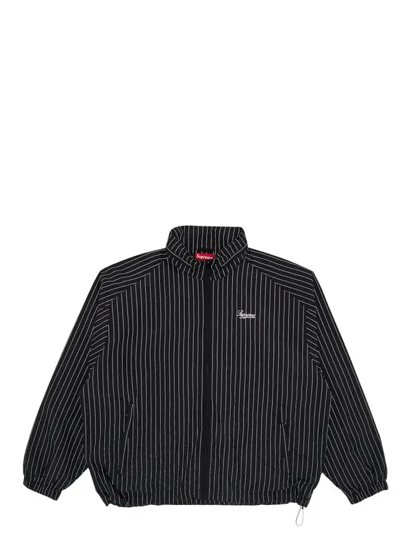 Supreme Reflective Pinstripe Track Jacket - Black