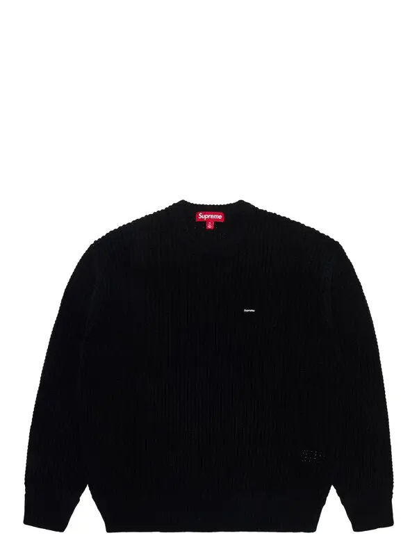 Supreme Waffle Small Box Logo Sweater - Black
