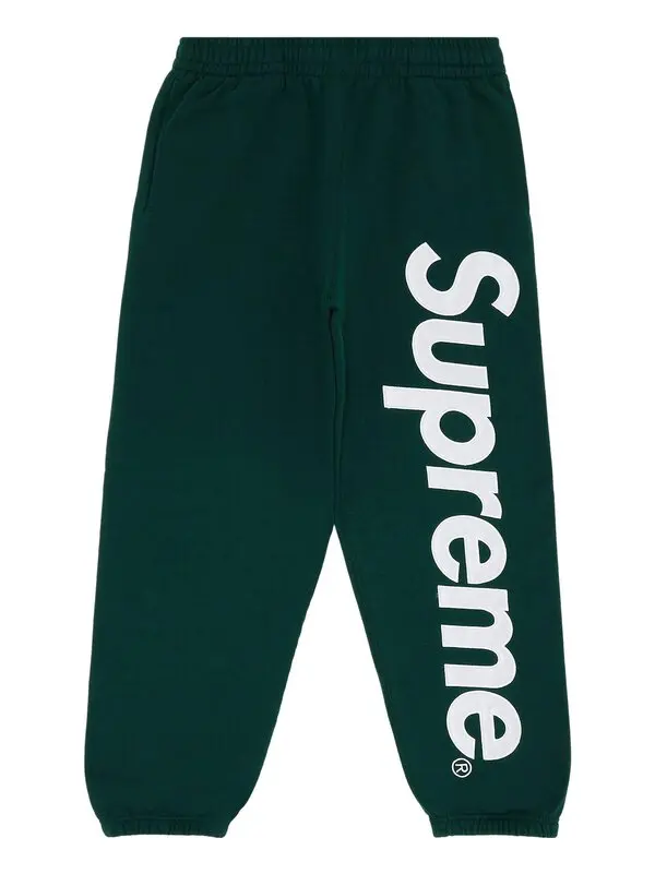 Supreme Satin Appliqué Sweatpant 'dark - Green