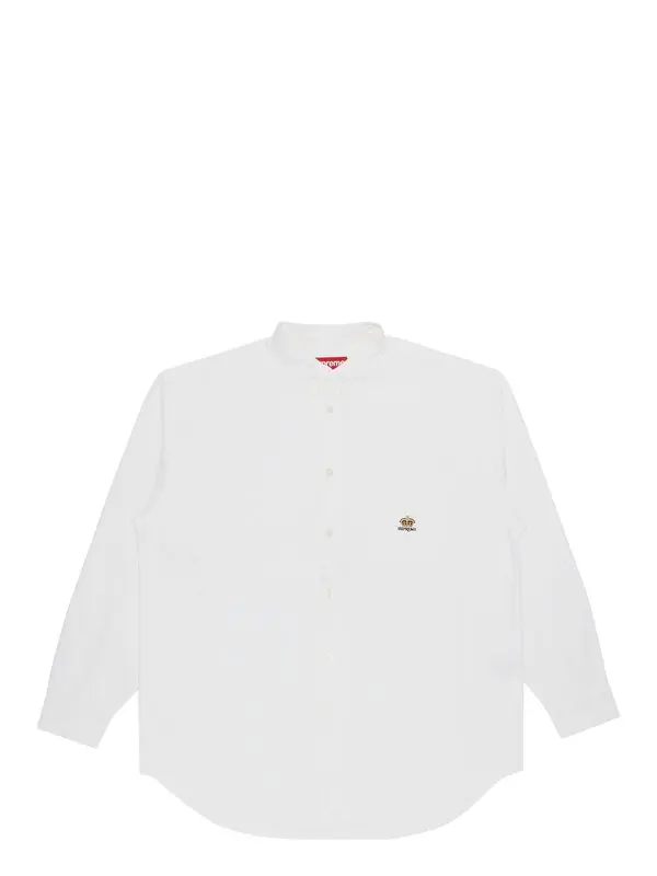 Supreme Loose Fit Flannel Oxford Shirt - White