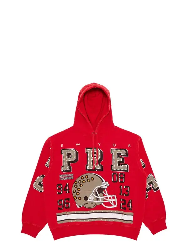 Supreme Champions Studded Hooded Sweatshirt - Red