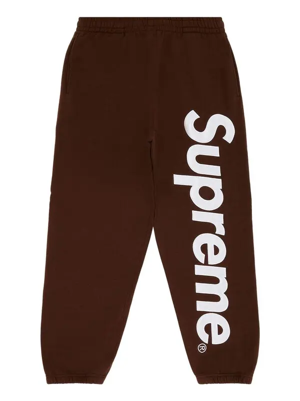 Supreme Satin Appliqué Sweatpant - Brown