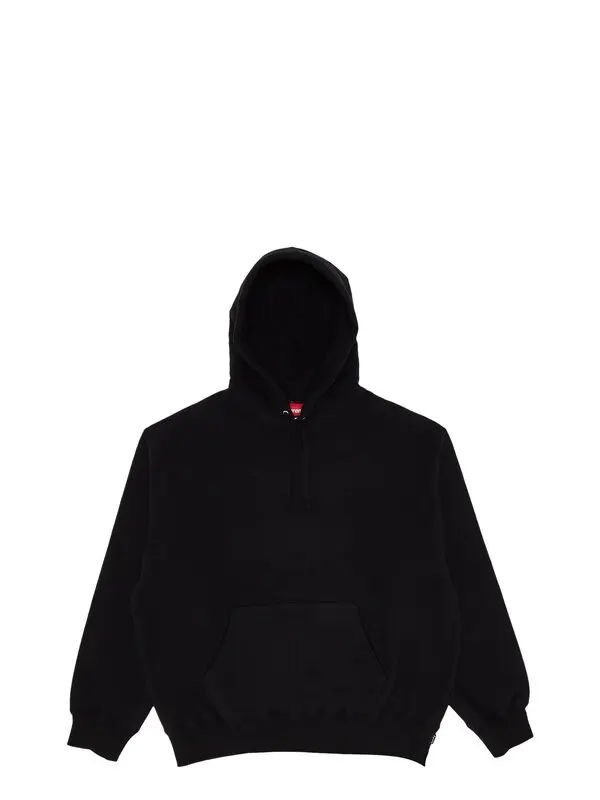 Supreme Satin Appliqué Hooded Sweatshirt - Black