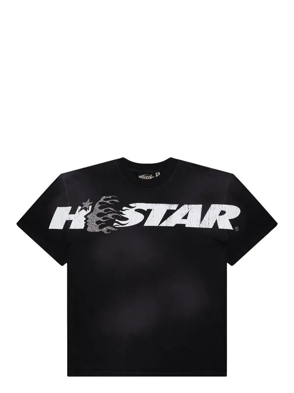 HELLSTAR Studios Cartoon Logo Glitter Logo T-shirt - Black
