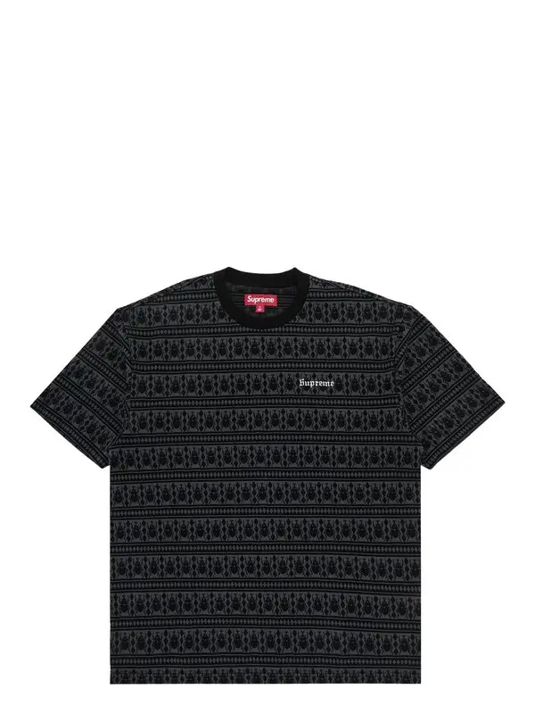 Supreme Jacquard Scarab Short-sleeve Top - Black