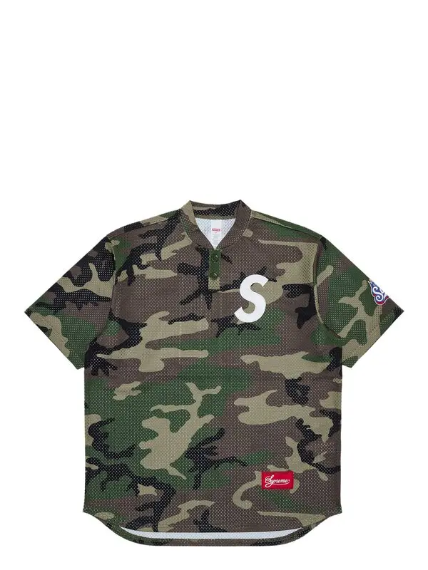 Supreme Logo Baseball Henley - Multicolor