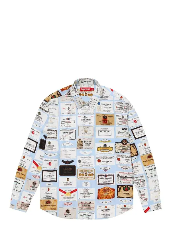 Supreme Label Shirt 'light - Blue