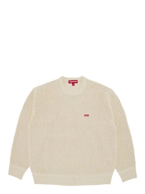Supreme Waffle Small Box Sweater - Cream